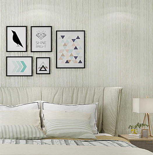 Textured Vertical Lines - Off White | Mirosa